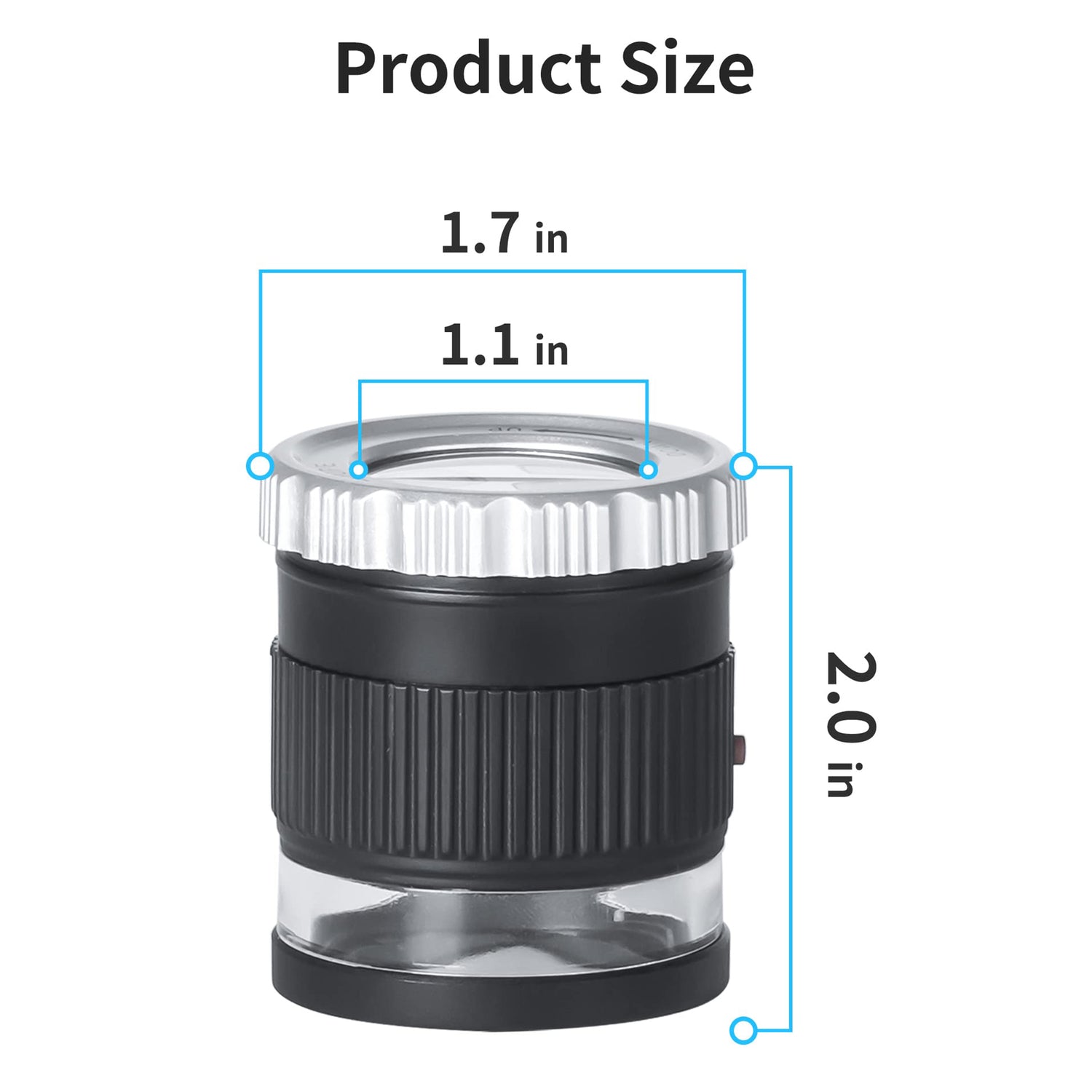 JARLINK 30X Jewelers Loupe, Adjustable Focal Length Magnifier with 3 L
