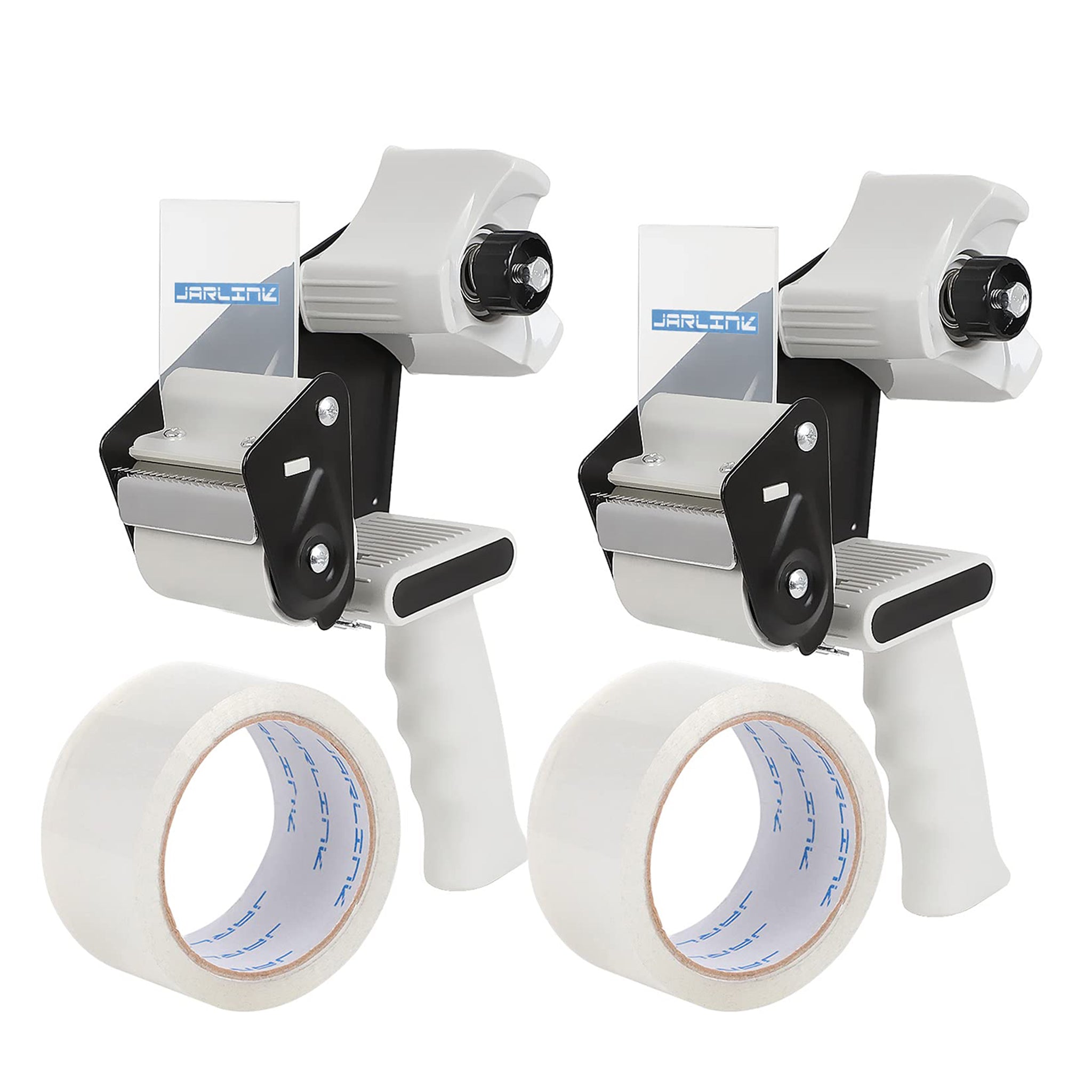 JARLINK Packing Tape Dispenser Gun (2 Pack) with 2 Rolls Tape, 2 inche