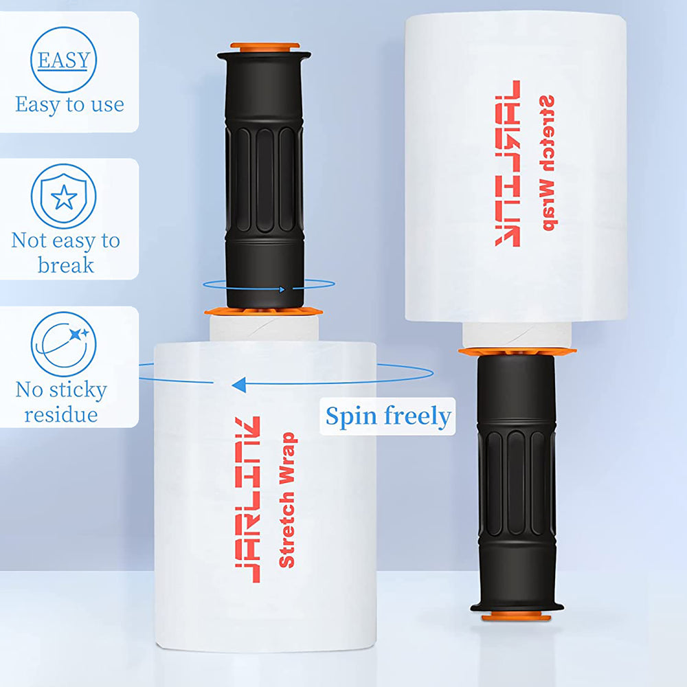 JARLINK 4 Pack Stretch Wrap, 5 Inches Shrink Wrap for Pallet Wrap, Mov